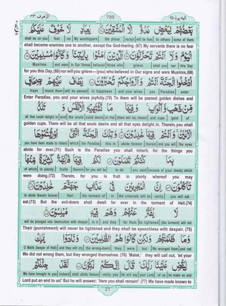 Holy Quran Para 25-21 - eQuranacademy